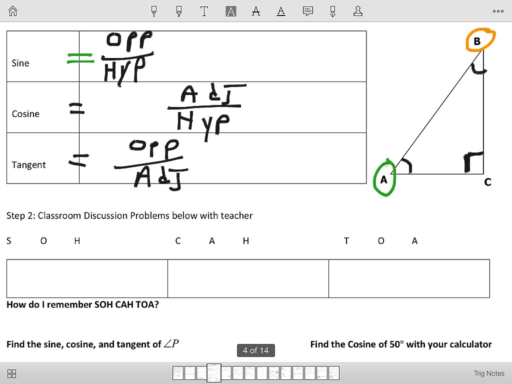 Video 2 Soh Cah Toa Math Geometry Triangles Right Triangles Trig