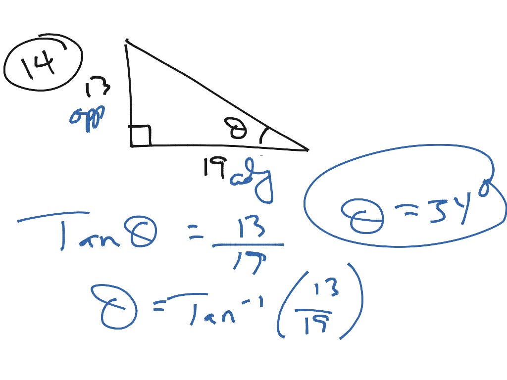 Solving For Missing Angles Using Trig Math Showme