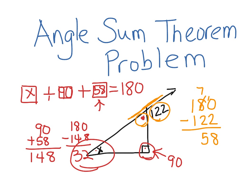 Angle Sum Theorem Math Showme