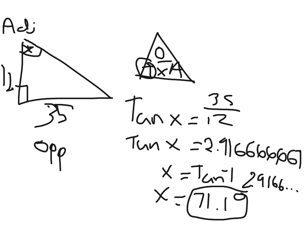 Trigonometry Finding Angles Using A Calculator Scientific Math