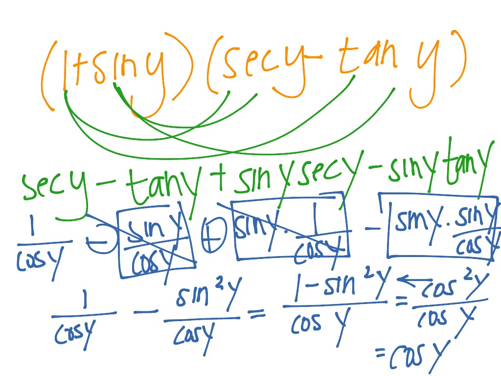 Simplify Trig Expressions Using Identities Math Showme