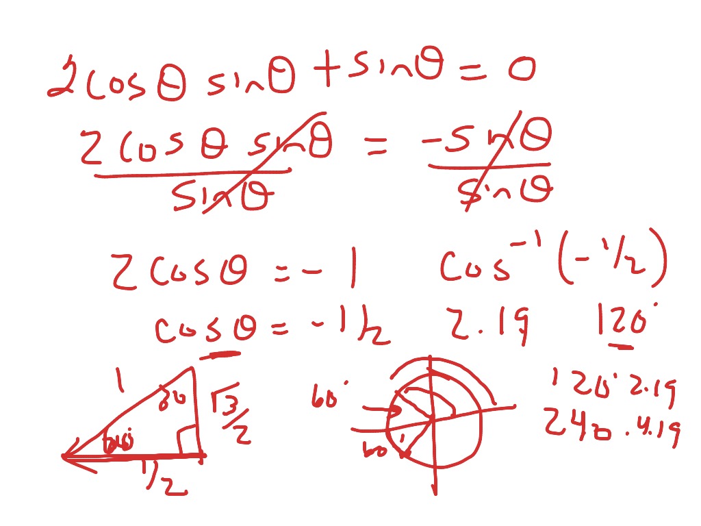 14 2 Solving Trigonometric Equations Using Inverses Math