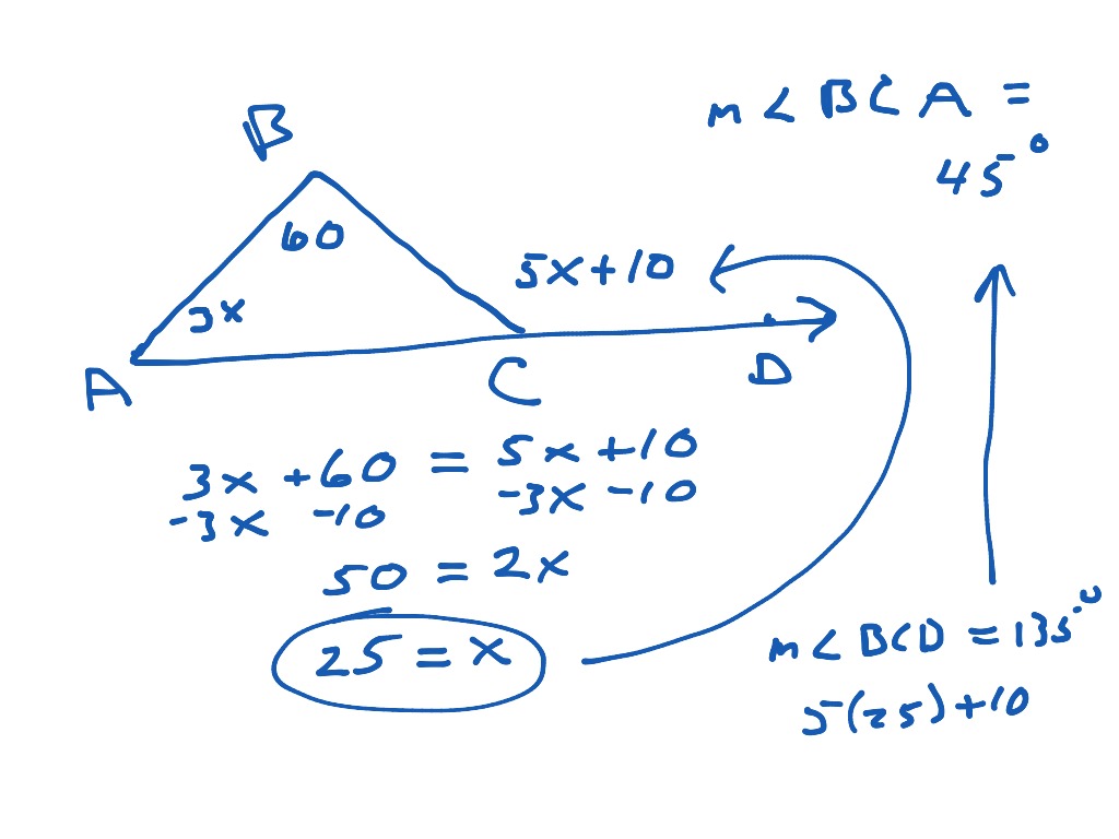 Showme Exterior Angle Theorem