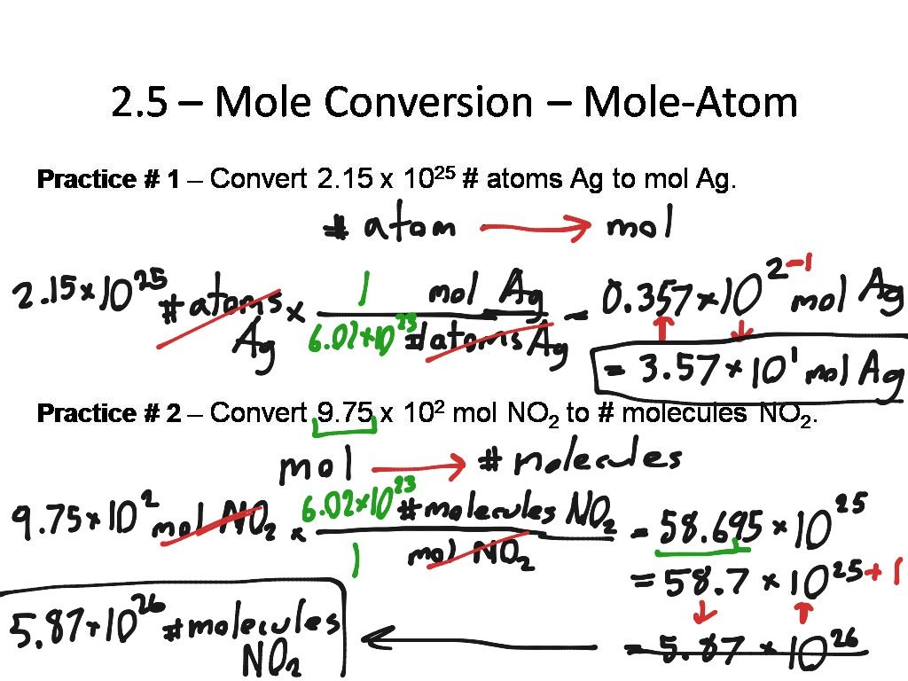 25 Mole Conversion Mole Atom 1 Step Science Chemistry Showme