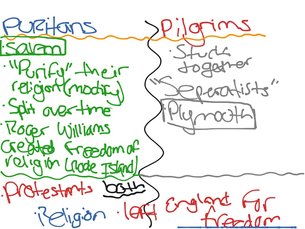 History Puritans Vs Pilgrims History Social Studies World History