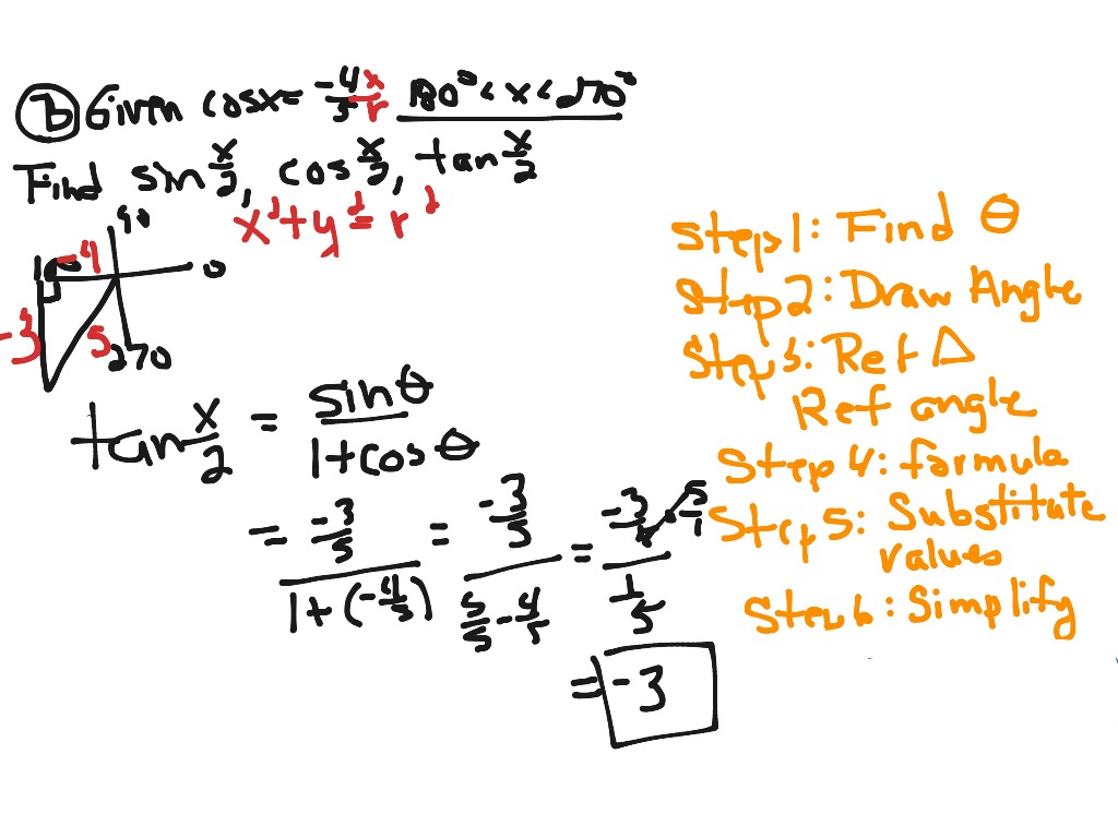 Half Angle Exact Values Math Trigonometry Trigonometric Identities