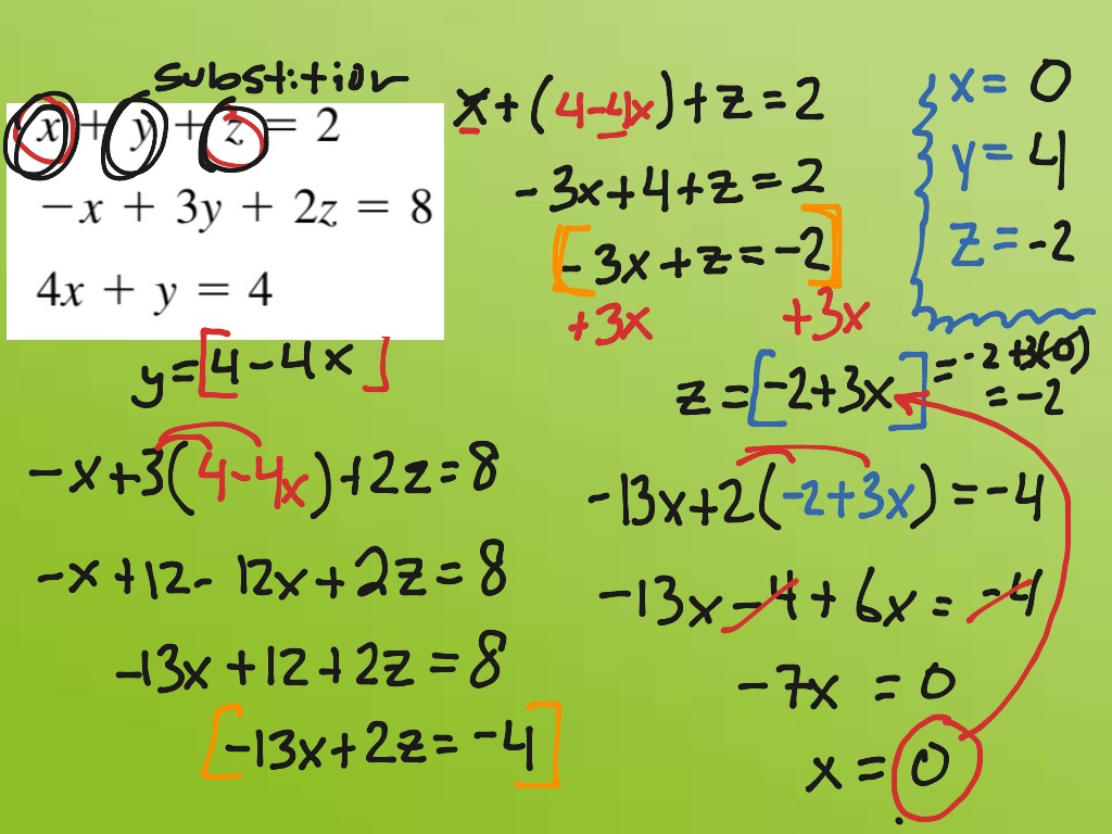 How To Solve Three Variable System