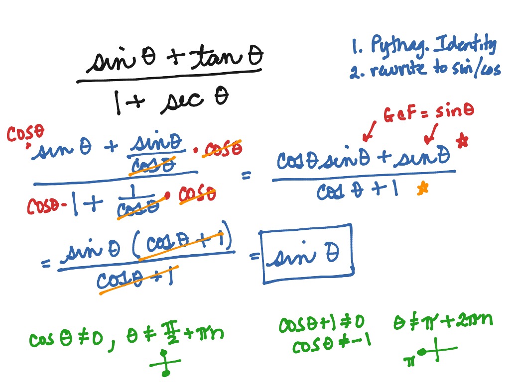 Simplify Trig Expressions Math Trigonometry Trigonometric