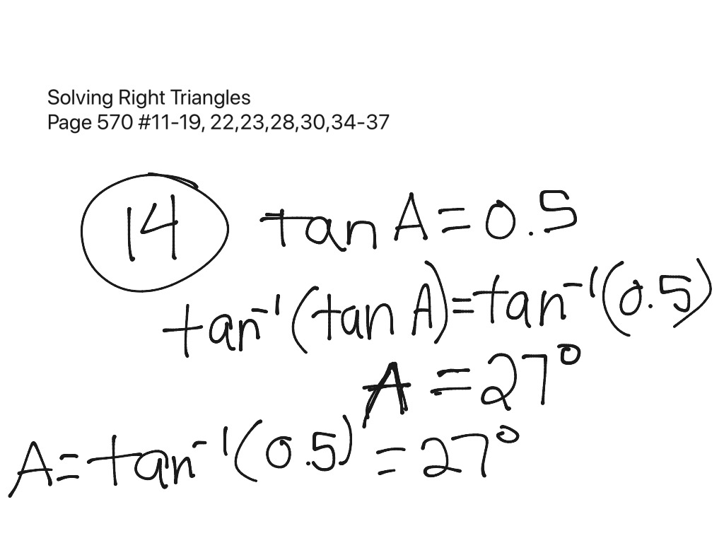 Solving Right Triangles Given Two Sides Math Trigonometry Showme