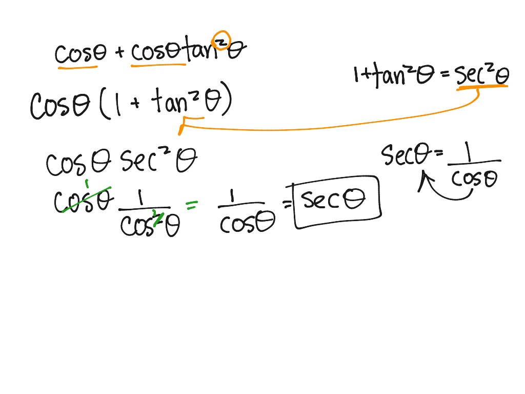 Extra Examples Of Simplifying Trig Expressions Math Trigonometry