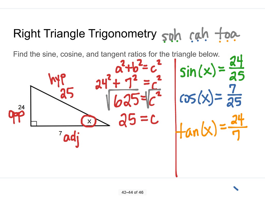 Introduction To Right Triangle Trigonometry Math Trigonometry Showme