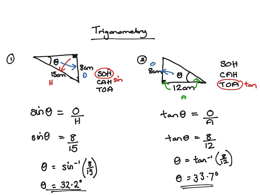 Trigonometry Finding An Angle Math Trigonometry Showme