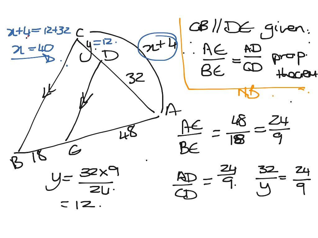 Grade 12 Proportionality Theorem Explanation Math High School Math