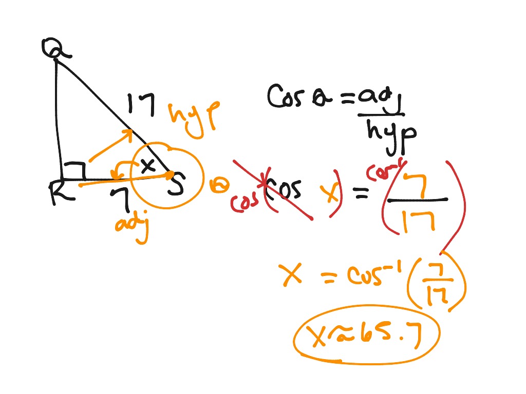 Solving Right Triangles Math Trigonometry Trigonometric Functions