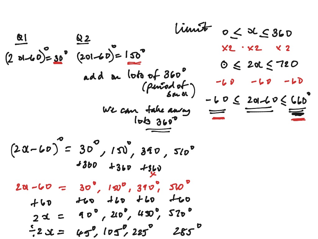 Higher Solving Trig Equations Compound Angles 2321 Math