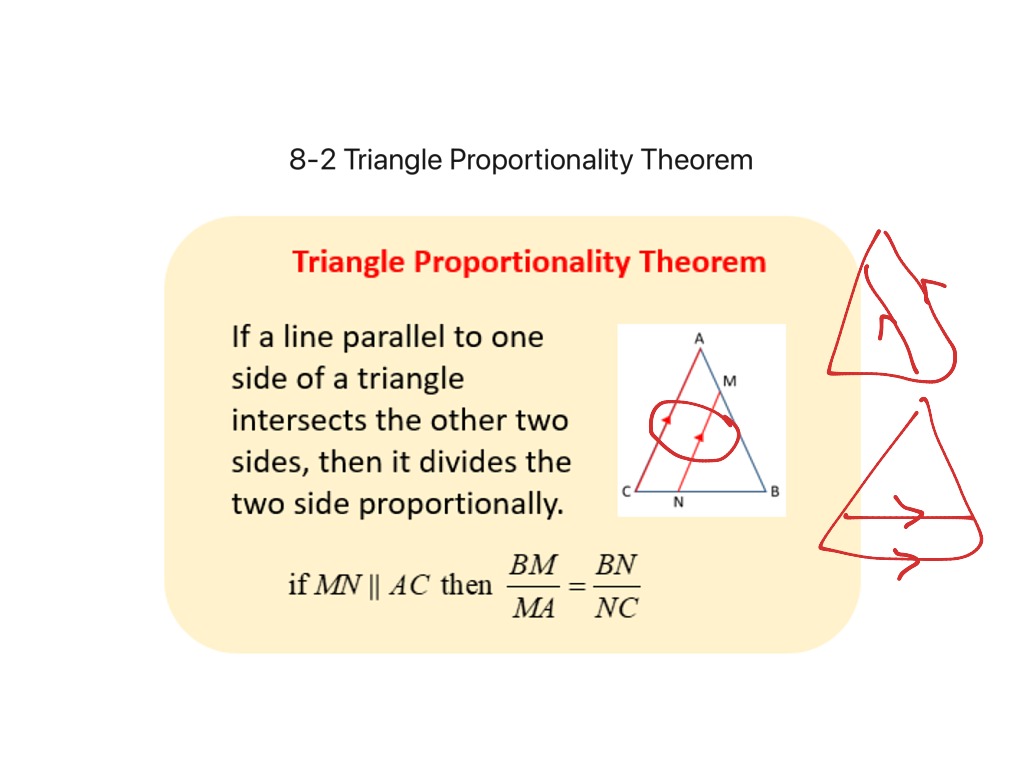 8 2 Triangle Proportionality Theorem Math High School Math Showme