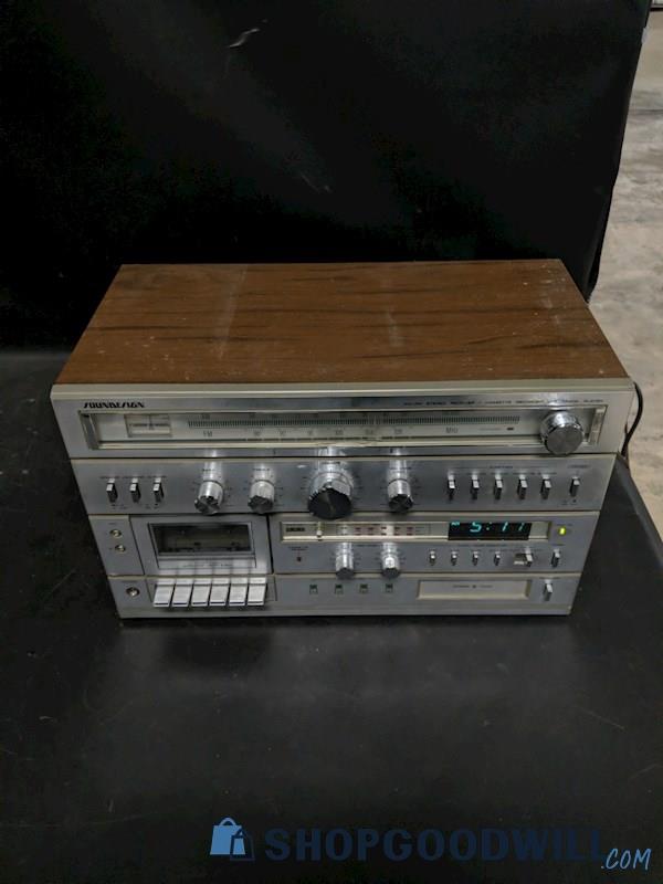 Sounddesign 5959 Silver Am Fm Stereo Receivercassette Recorder8 Track