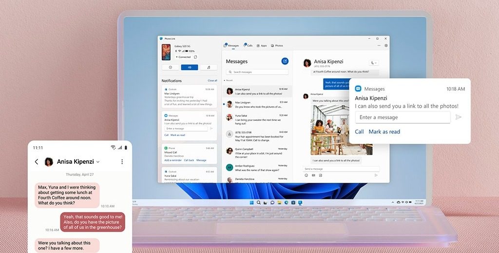 Microsoft Phone Link App Does It Bring Imessage To Pc Spike