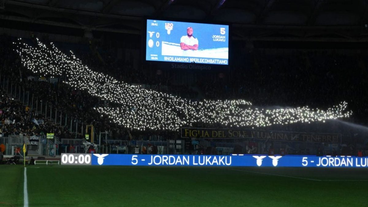 Lazio Spettacolare Coreografia Della Curva Nord Unaquila Realizzata